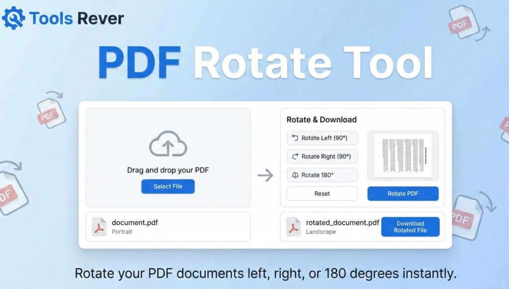 PDF Rotate Tool: Turn Pages Instantly (100% Free)